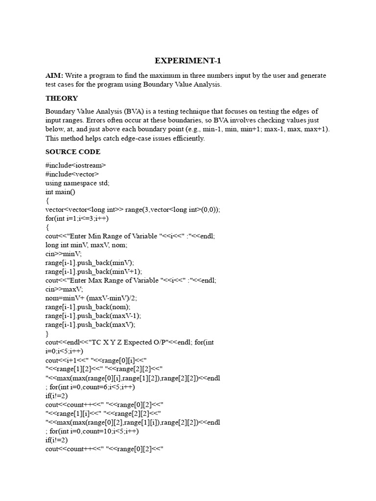 EXPERIMENT | PDF | Computer Programming | Theoretical Computer Science