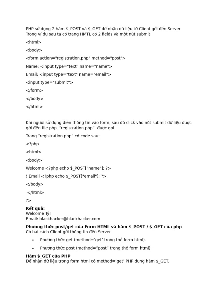 PHP S D NG 2 Hàm | PDF