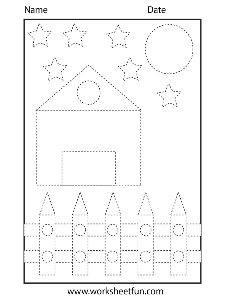 Shapes Tracing House4 | PDF