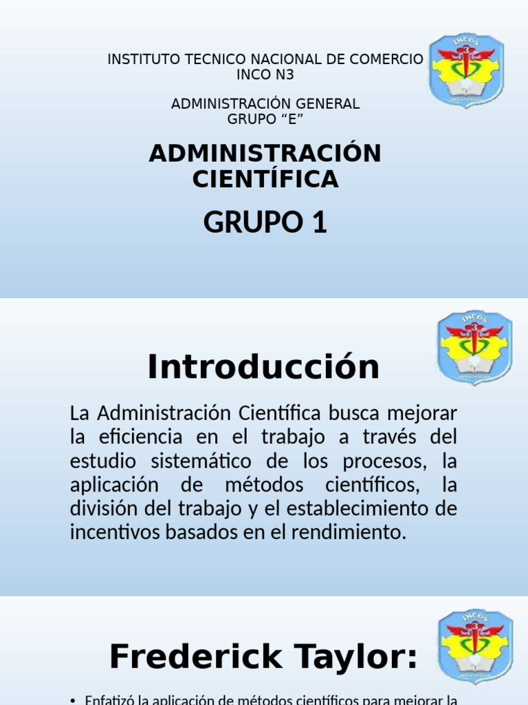 Administracion Cientifica | PDF