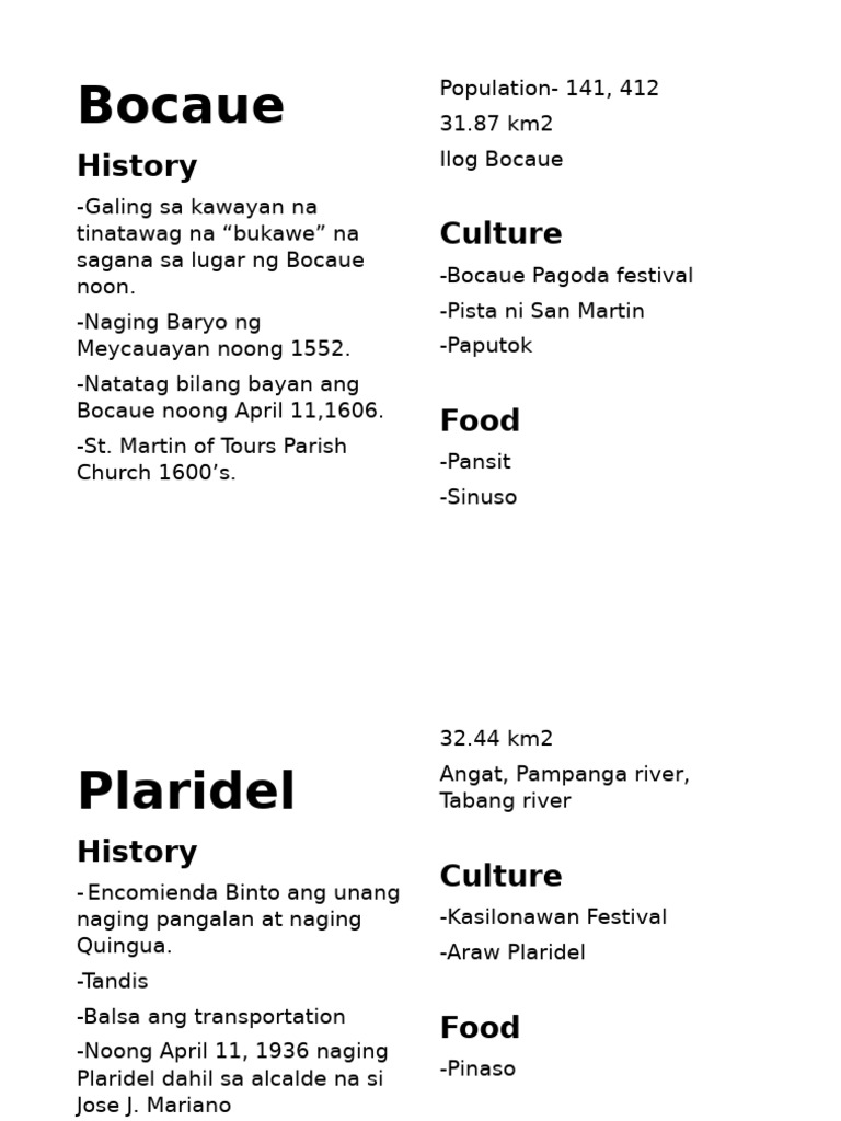 GROUP 3 Bayan NG Bocaue Bustos Guiguinto Pandi at Plaridel | PDF