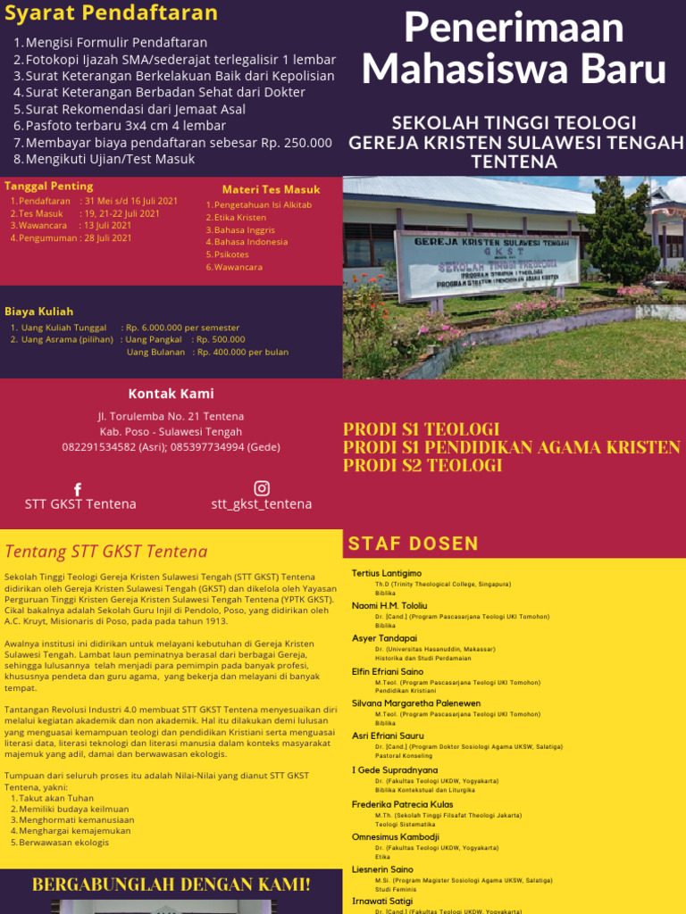 Brosur Penerimaan Mahasiswa Baru | PDF