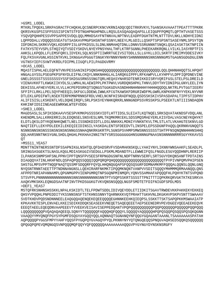 Protein Sequence Data Analysis | PDF