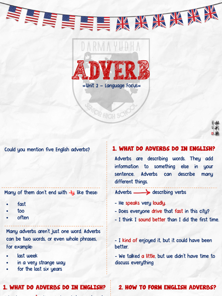 ADVERB unit 2 | PDF | Adverb | Adjective ADVERB unit 2 | PDF | Adverb | Adjective