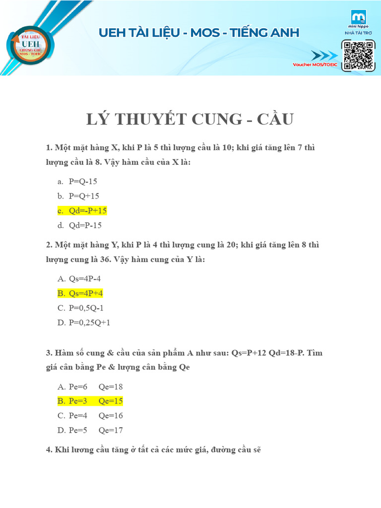 Kinh Te Vi Mô LMS Ueh 2024 | PDF