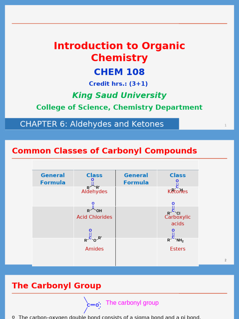 Aldehydes and Ketones Overview | PDF | Aldehyde | Ketone