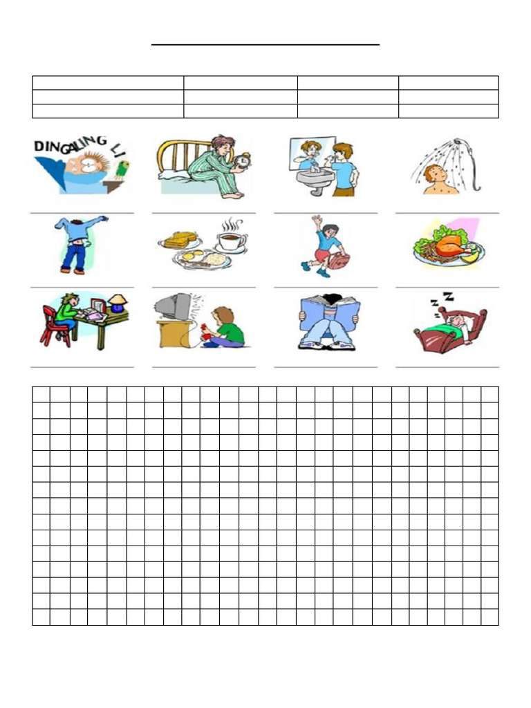 Daily Routines Wordsearch | PDF