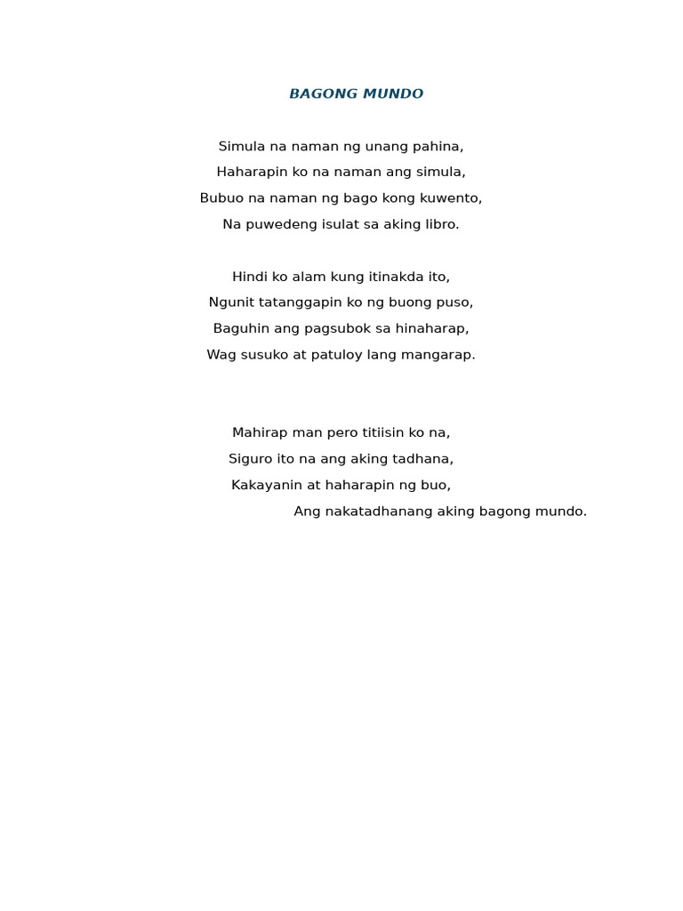 Tula Filipino | PDF