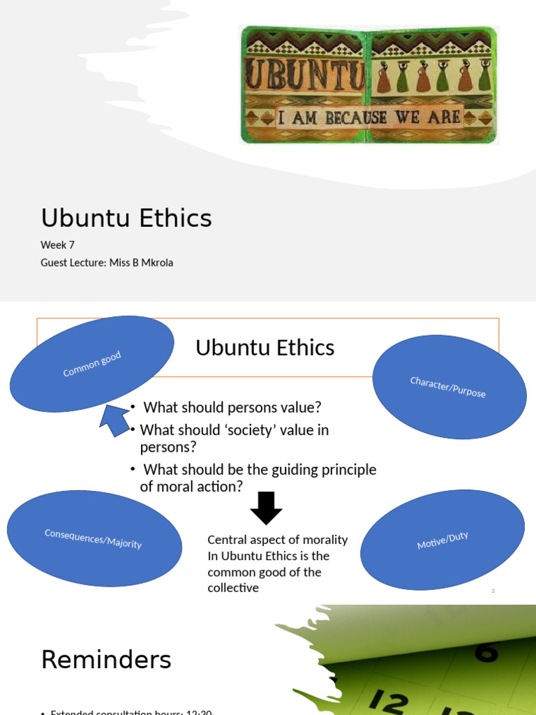 B Mkrola Ubuntu Guest Lecture | PDF | Morality | Social Psychology
