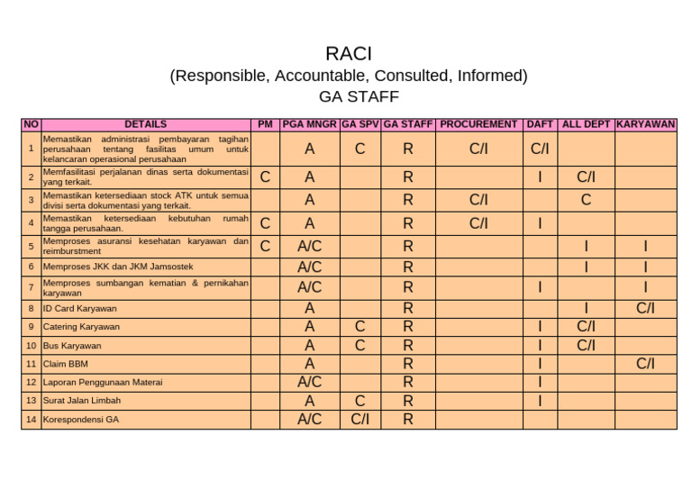 Contoh RACI-1 | PDF