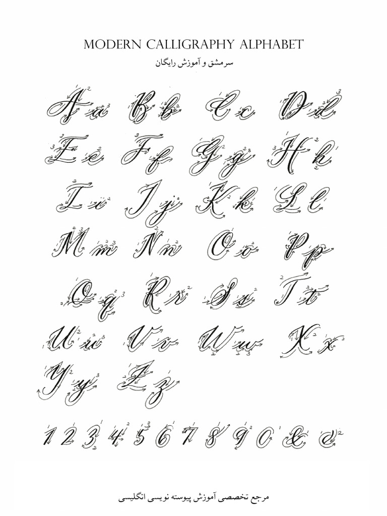Modern Calligraphy Alphabet | PDF