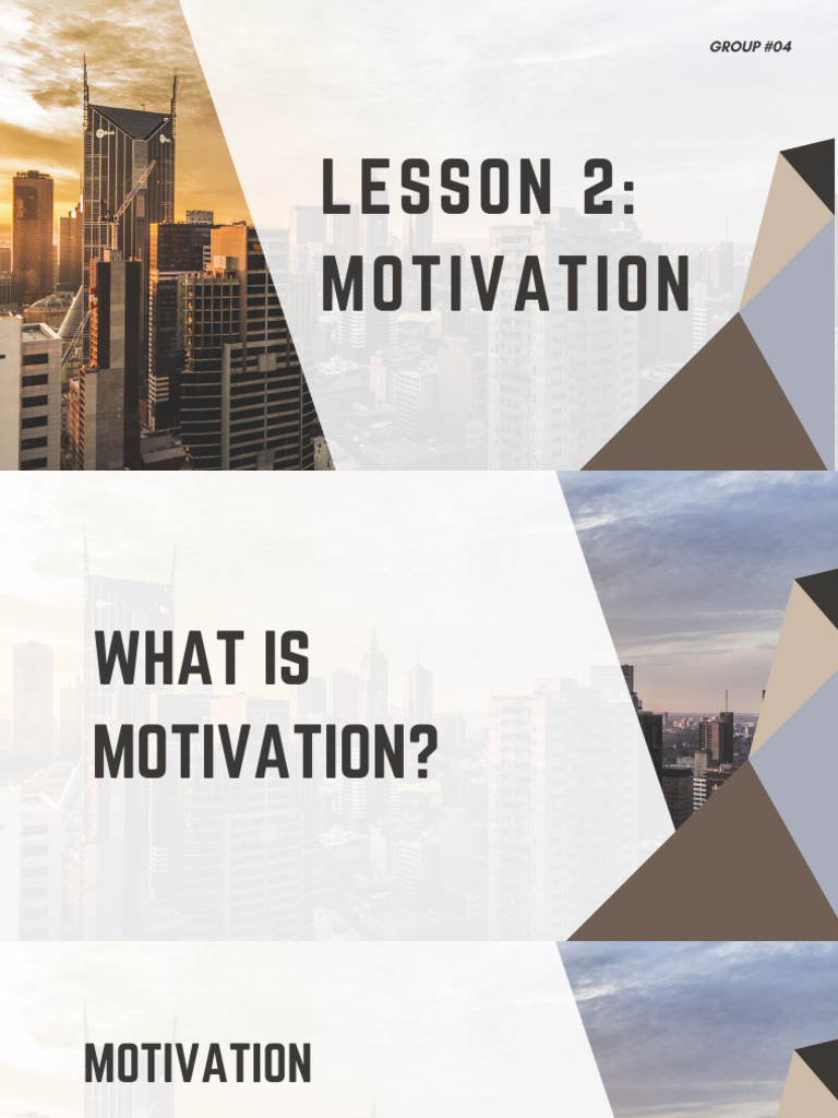 lesson 2 MOTIVATION | PDF | Motivational | Motivation