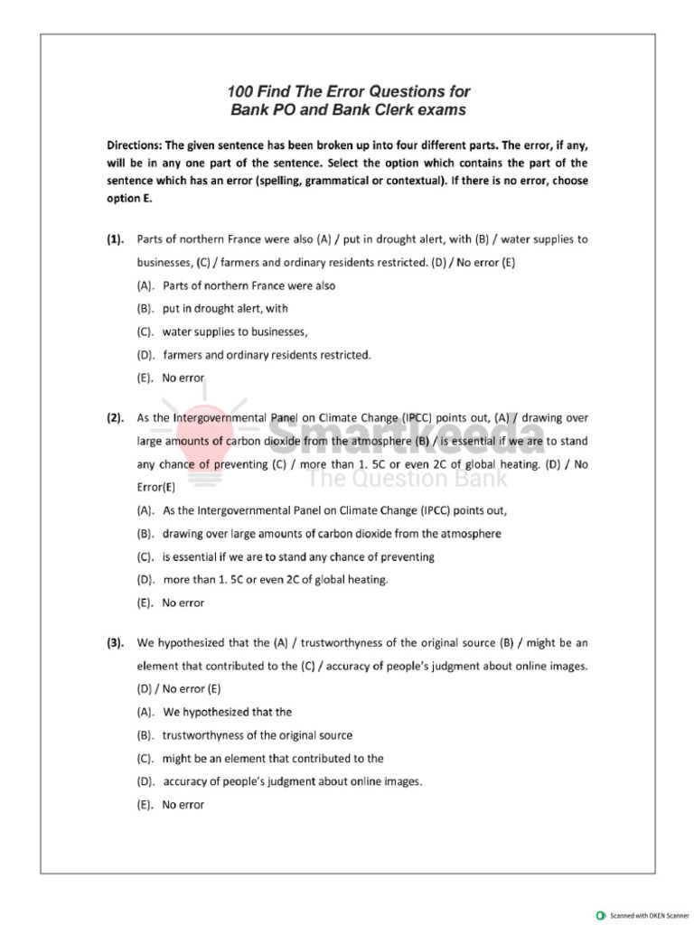 Error Spotting PDF 1 | PDF
