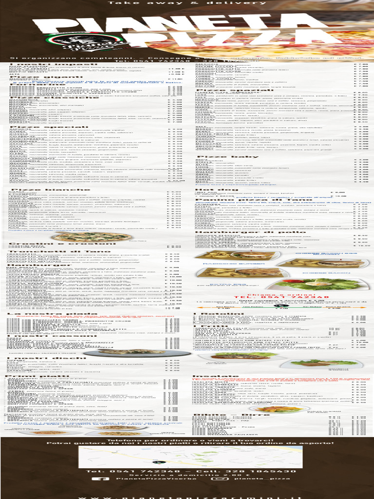 Menu Pianeta Pizza | PDF