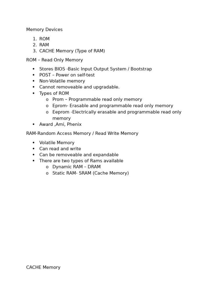 Memory Devices CS | PDF