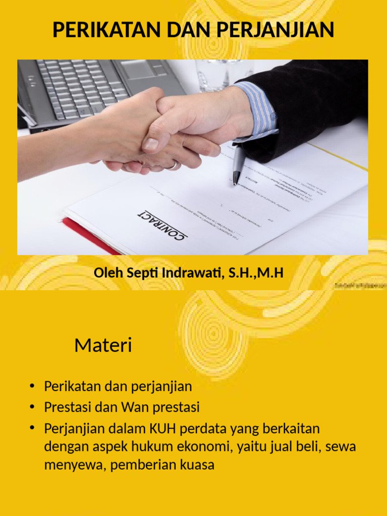 Perikatan Dan Perjanjian | PDF