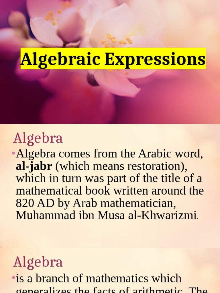 Algebraic Expressions | PDF | Algebra | Polynomial