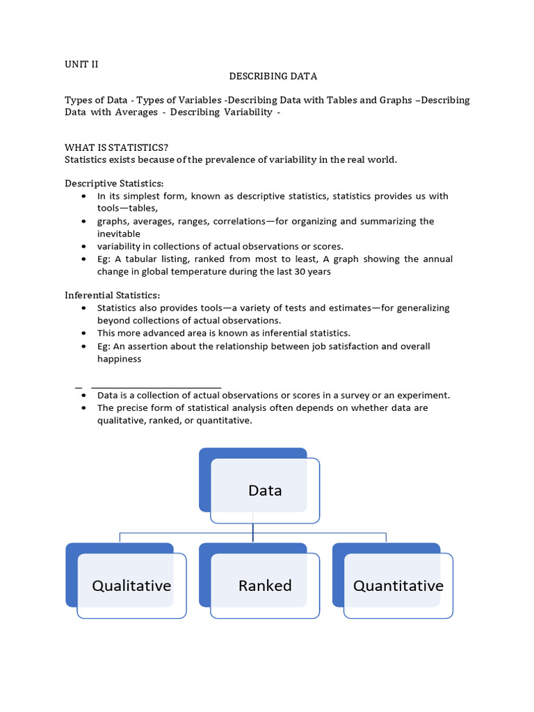 UNIT-2 | PDF | Variance | Mean