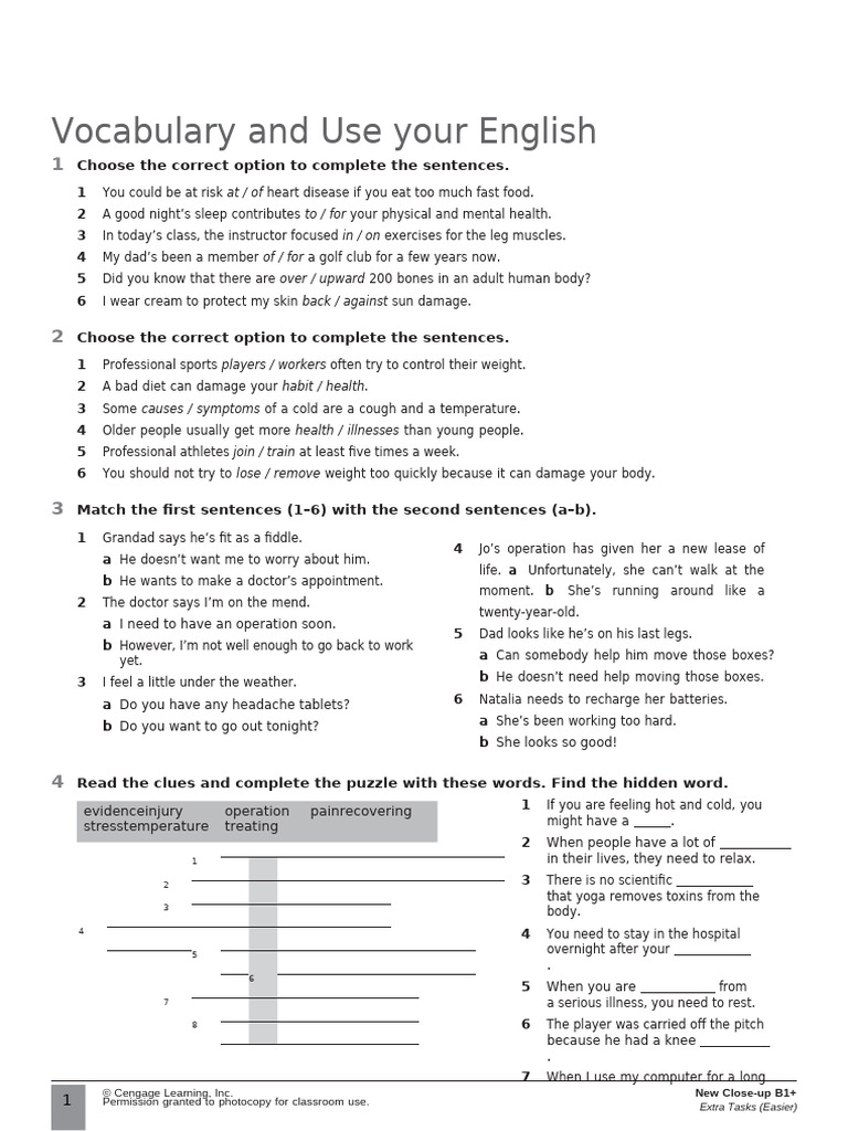 Ncu B1plus Extra Tasks Easier U3 | PDF