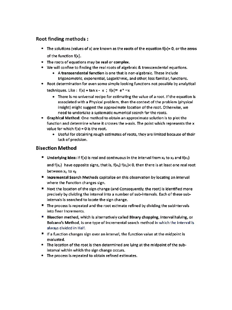 Bisection Method Pdf 9202