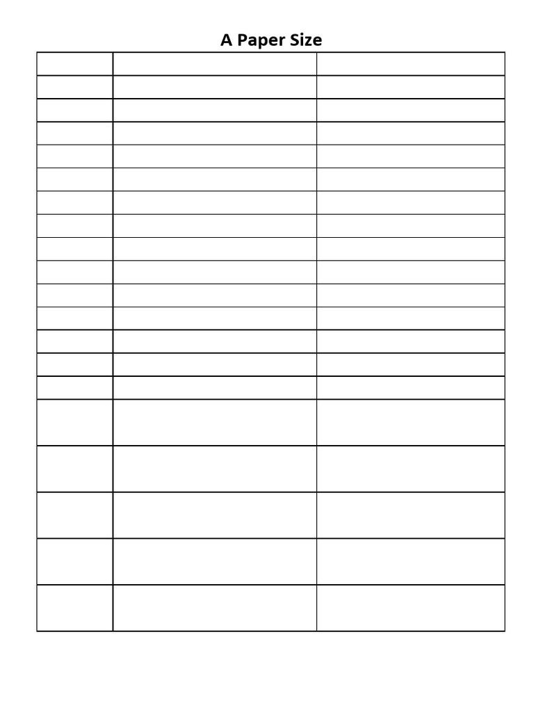 A Paper Size | PDF