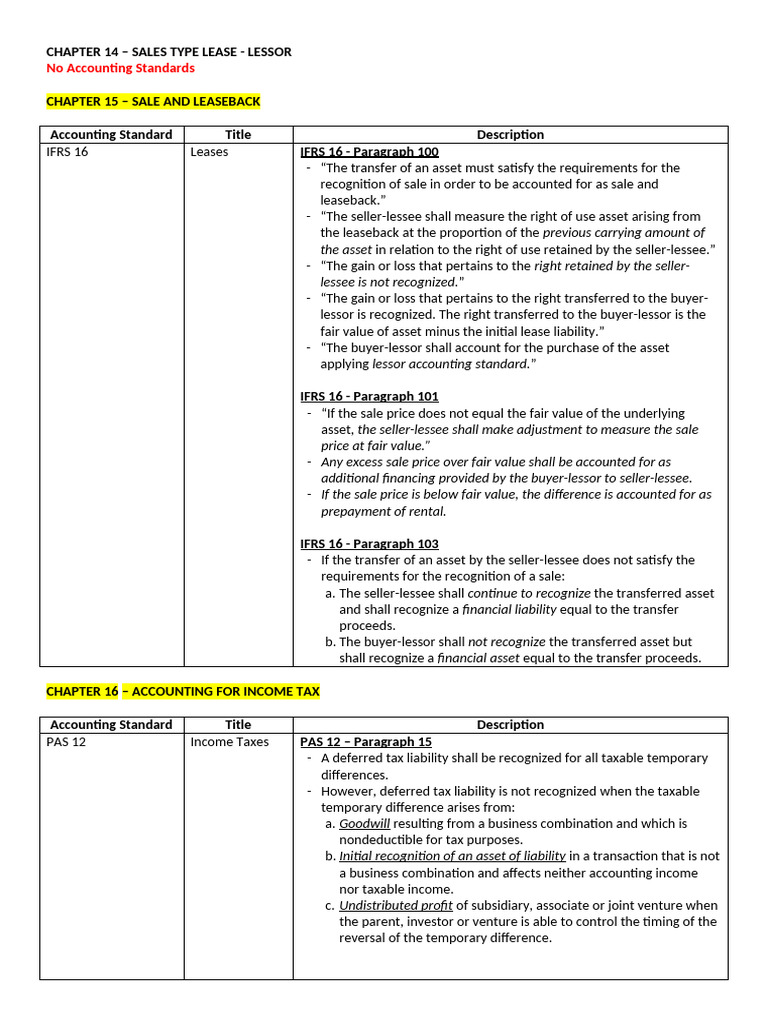Accounting Standards | PDF | Fair Value | Deferred Tax