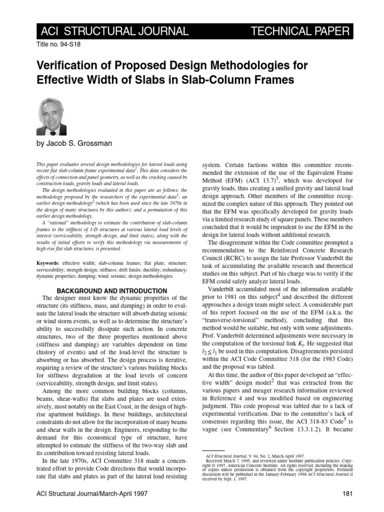 Verification of Proposed Design Methodologies For Effective Width of ...