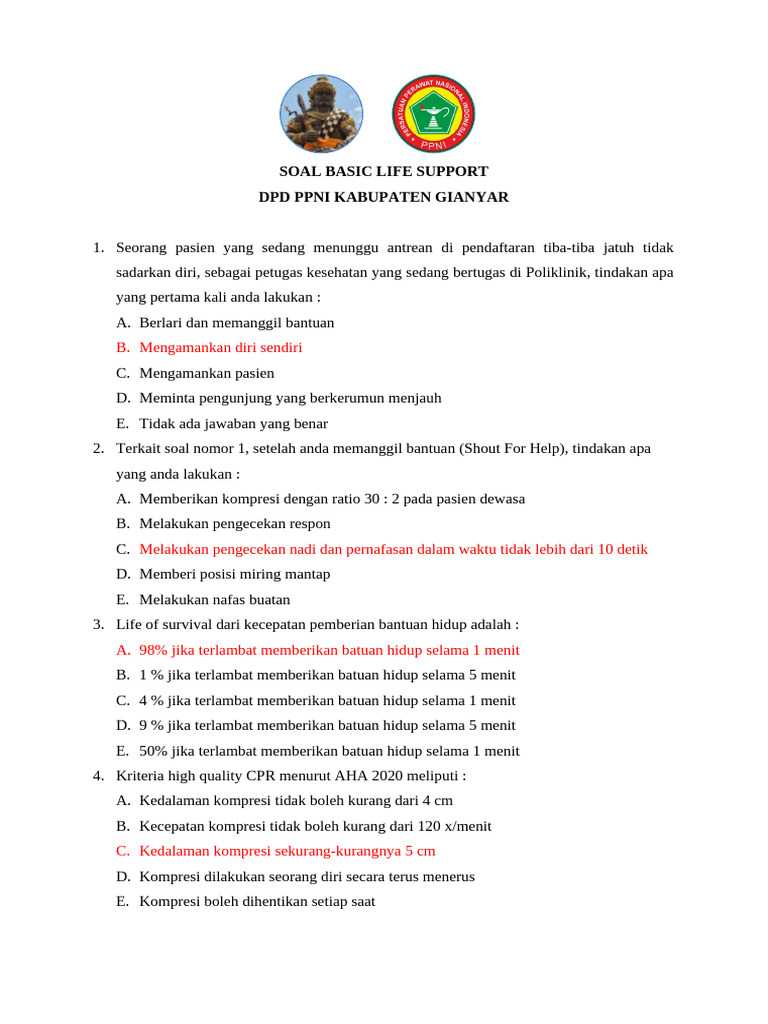 Soal BHD PPNI Gianyar | PDF