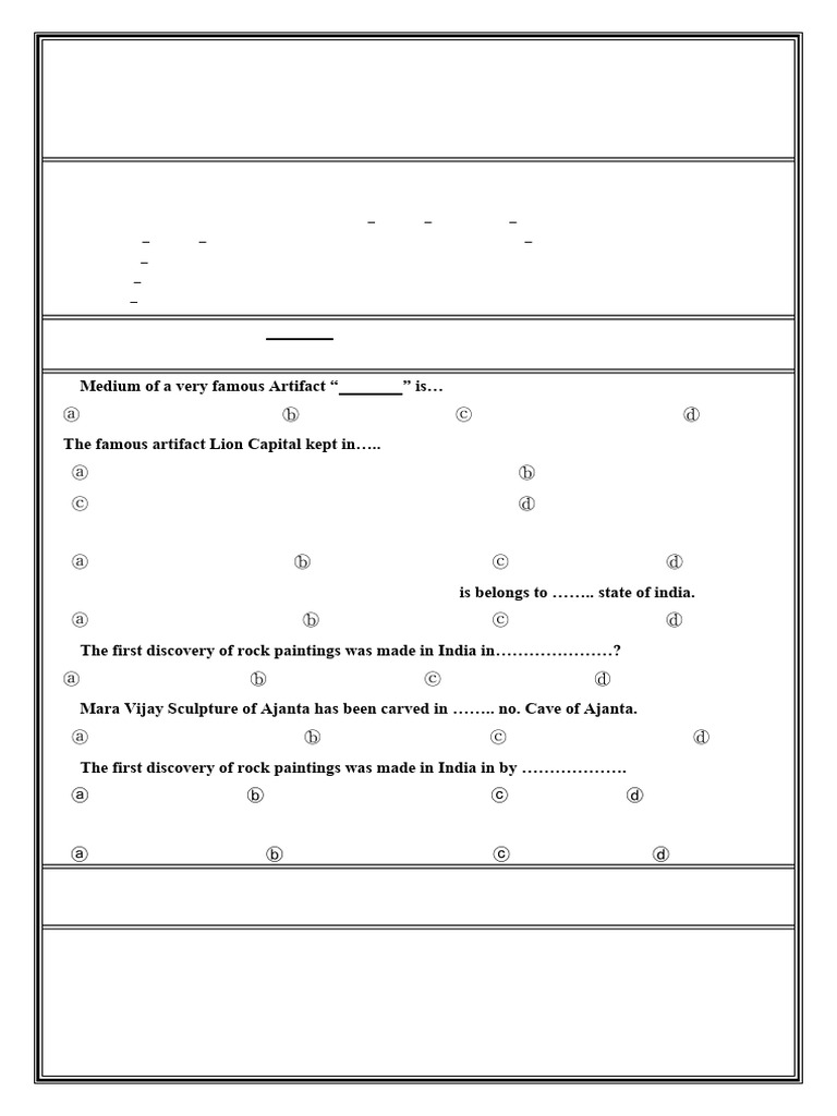Question Paper Class 11 Painting Hallf Yearly 24-25 | PDF