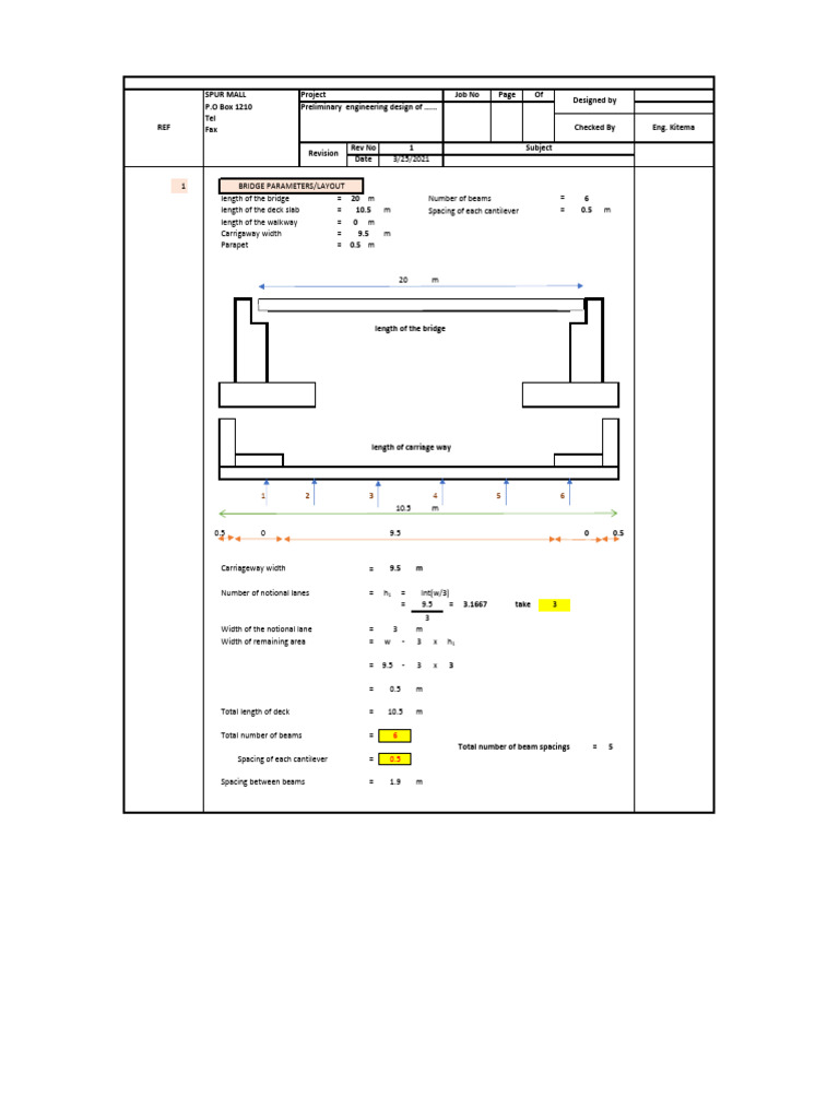 Mutoini Deck Slab Design | PDF | Civil Engineering