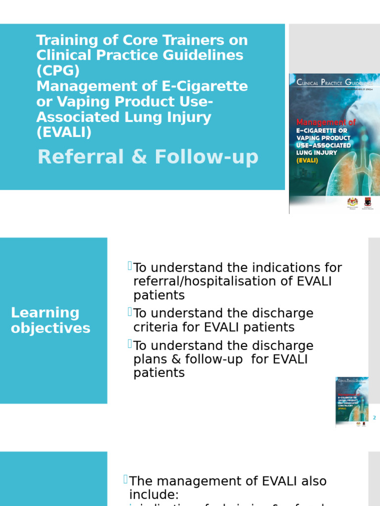 ToT EVALI. 6. Referral & Follow-Up | PDF | Hospital | Human Diseases ...