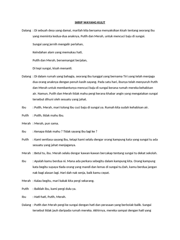 Skrip Wayang Kulit | PDF