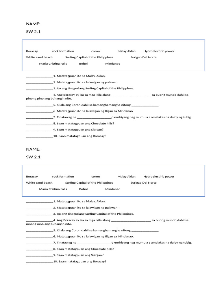 Name: SW 2.1 | PDF