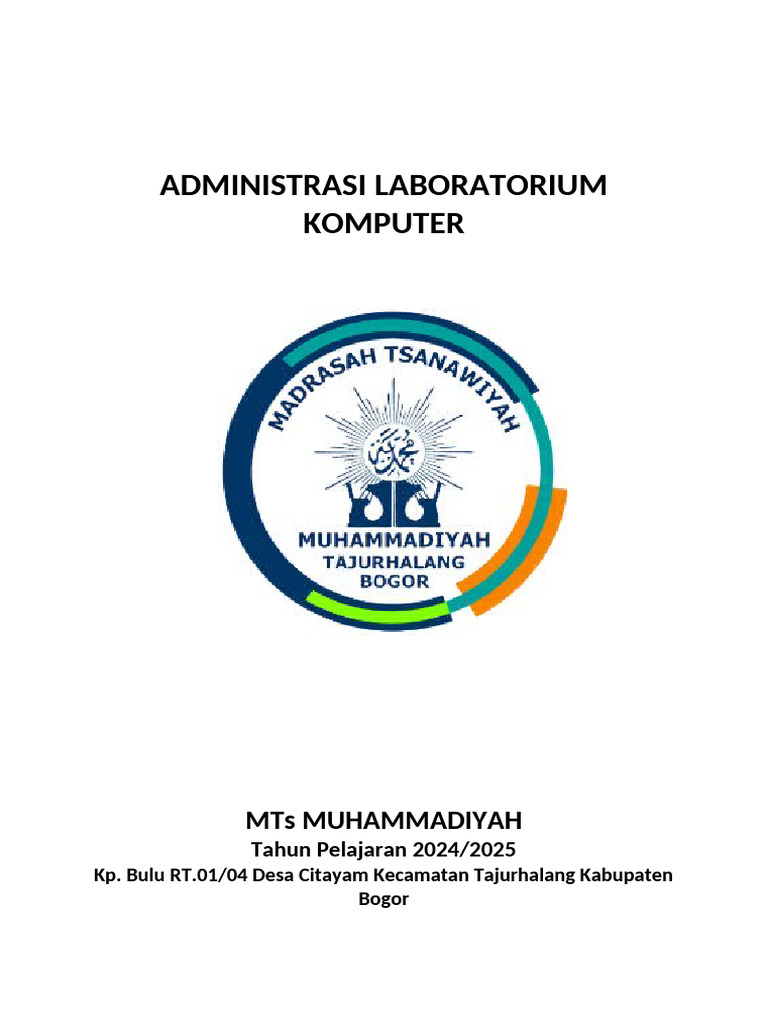 Administrasi Lab Komputer MTs Muhammadiyah | PDF