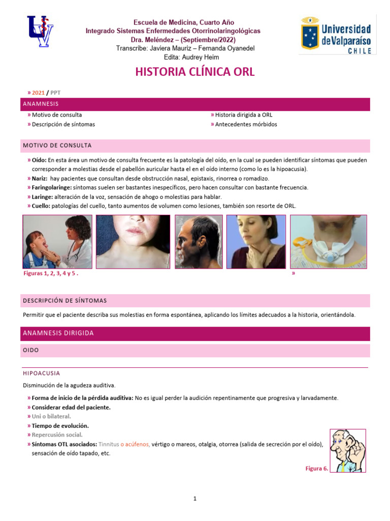 Examen ORL | PDF | Vértigo | Otorrinolaringología