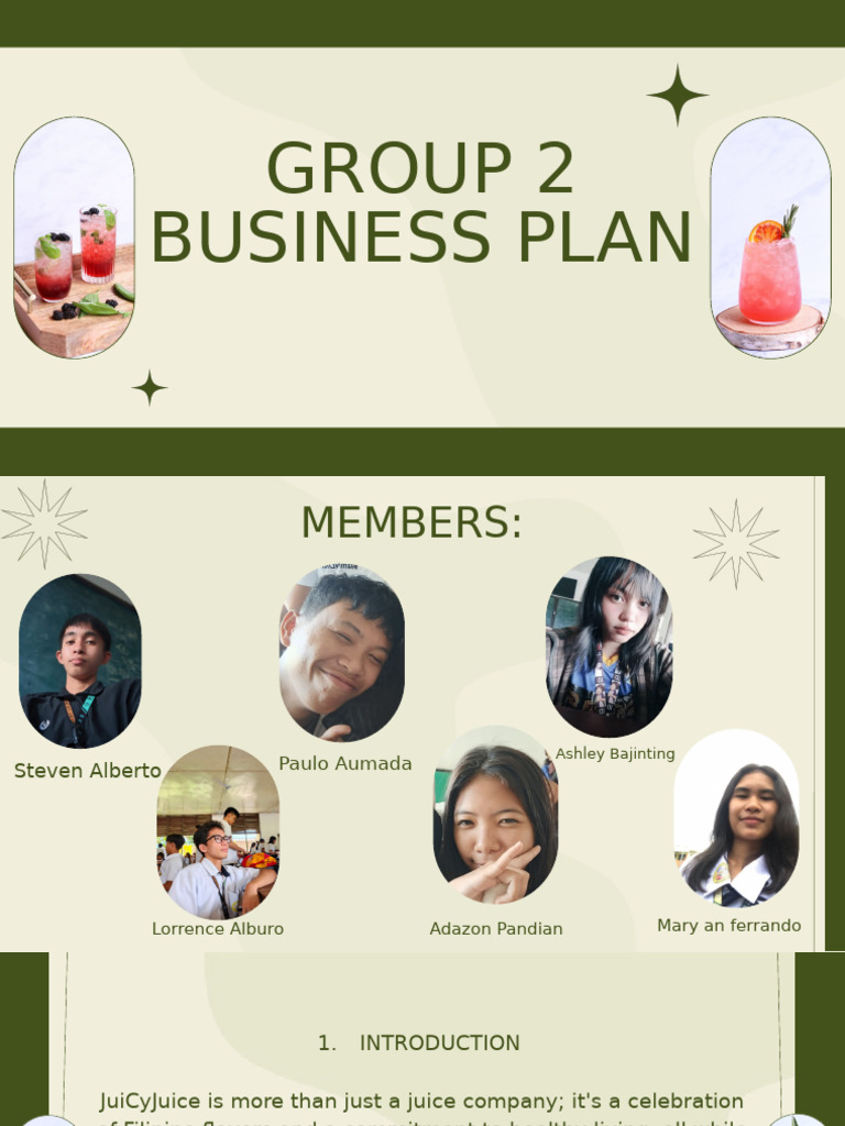 Table 2 Business Plan | PDF | Juice | Diet & Nutrition