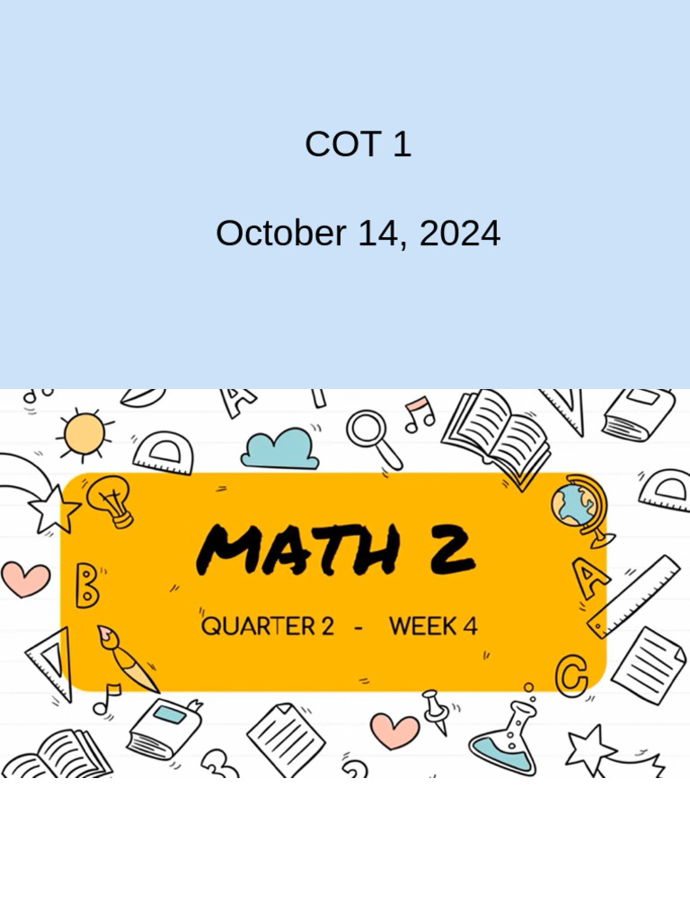 COT-1-Math-2-October-14-2024 | PDF