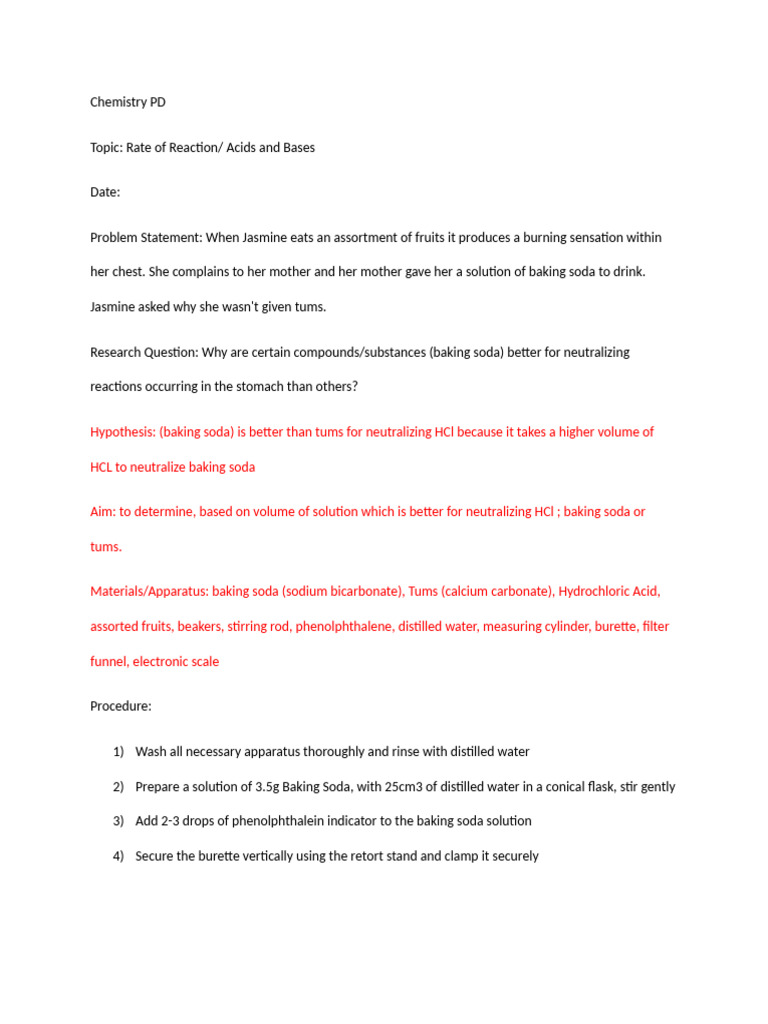 Chemistry PD | PDF