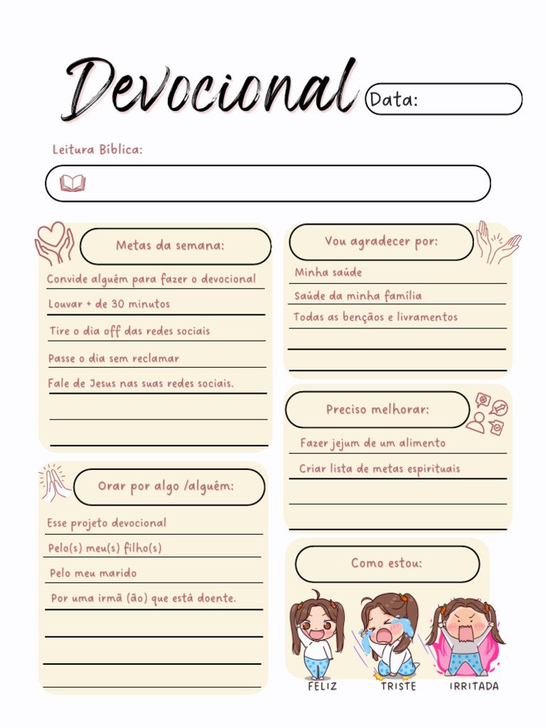 Planejador Devocional Bíblico | PDF