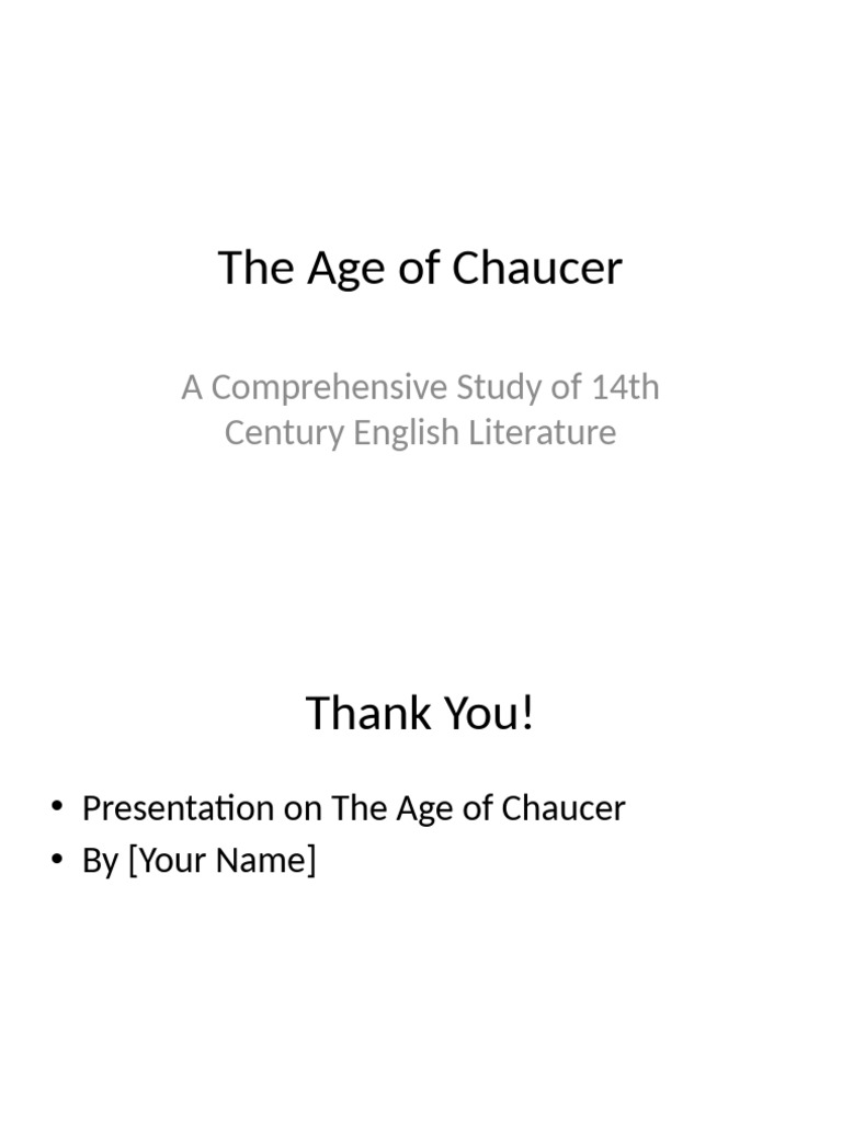 Age of Chaucer Expanded | PDF