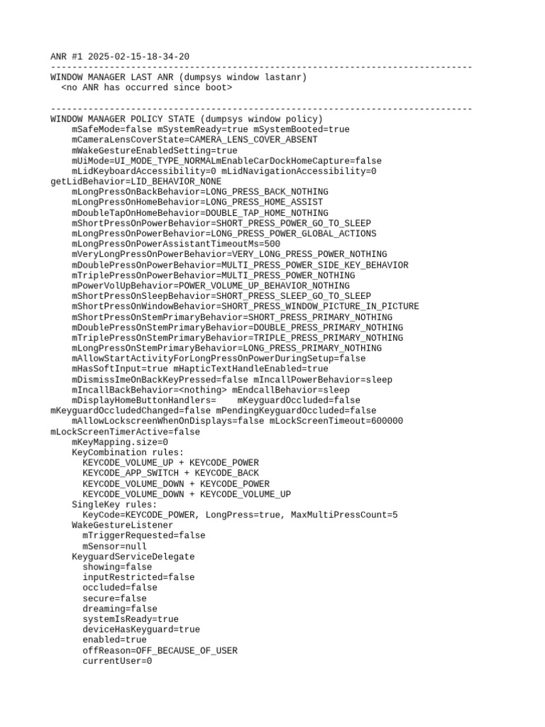 dumpsys_ANR_WindowManager | PDF | System Software | Arm Architecture