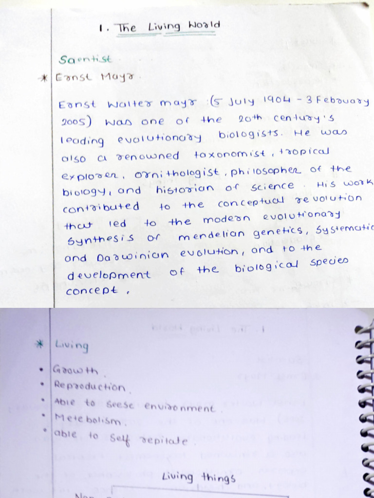 Bio CH 1 (Living World) | PDF