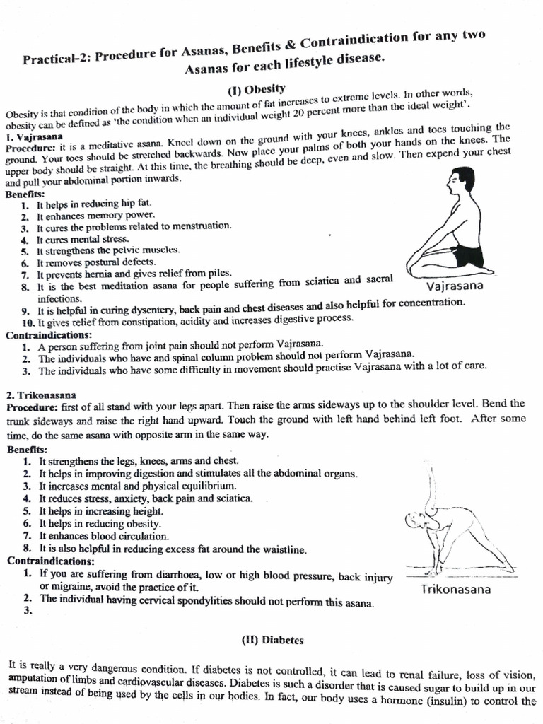 Asanas for Lifestyle Diseases | PDF | Asana | Diabetes