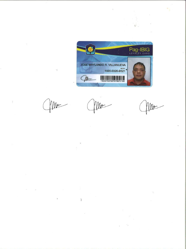 HDMF Pagibig Id | PDF