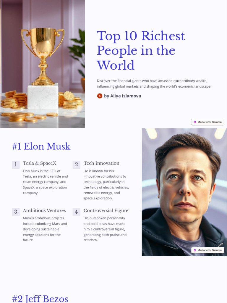 Top 10 Richest People in The World | PDF