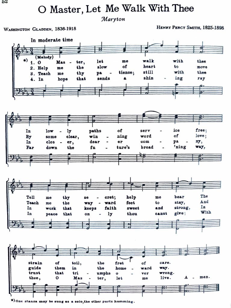 O Master, Let Me Walk With Thee (TTBB) | PDF