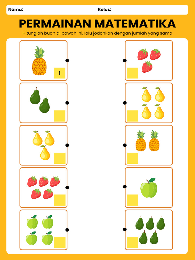 Permainan Matematika Worksheet Oren Ilustratif_20250218_204944_0000 | PDF