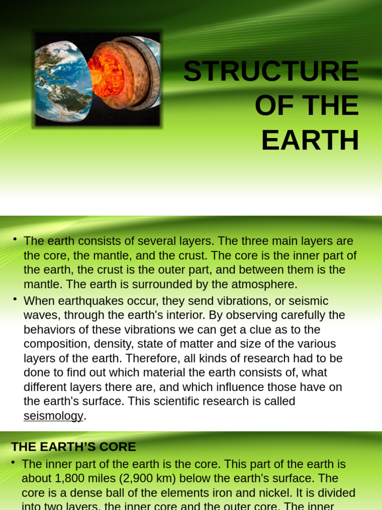 Structure of The Earth | PDF | Planetary Core | Earth