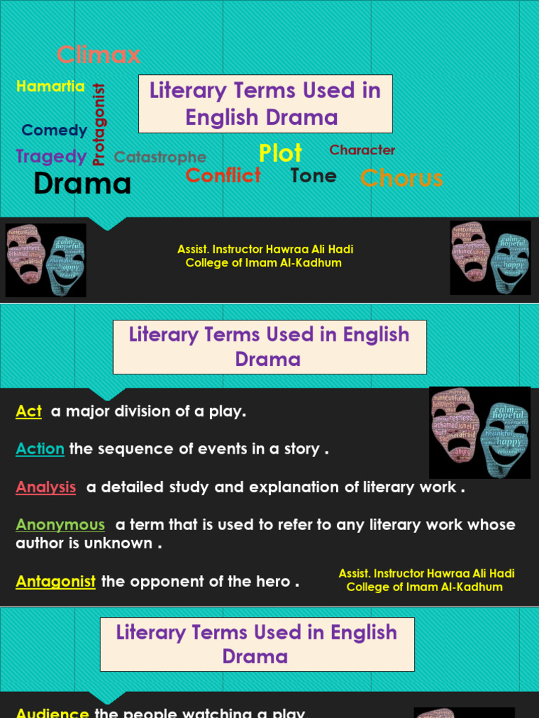 Literary Terms in English Drama | PDF | Play (Theatre) | Tragedy