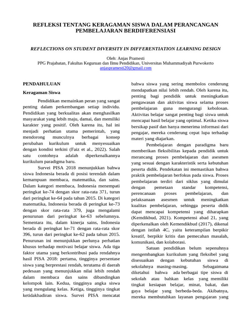 Template Journal Student UNY - 2 | PDF